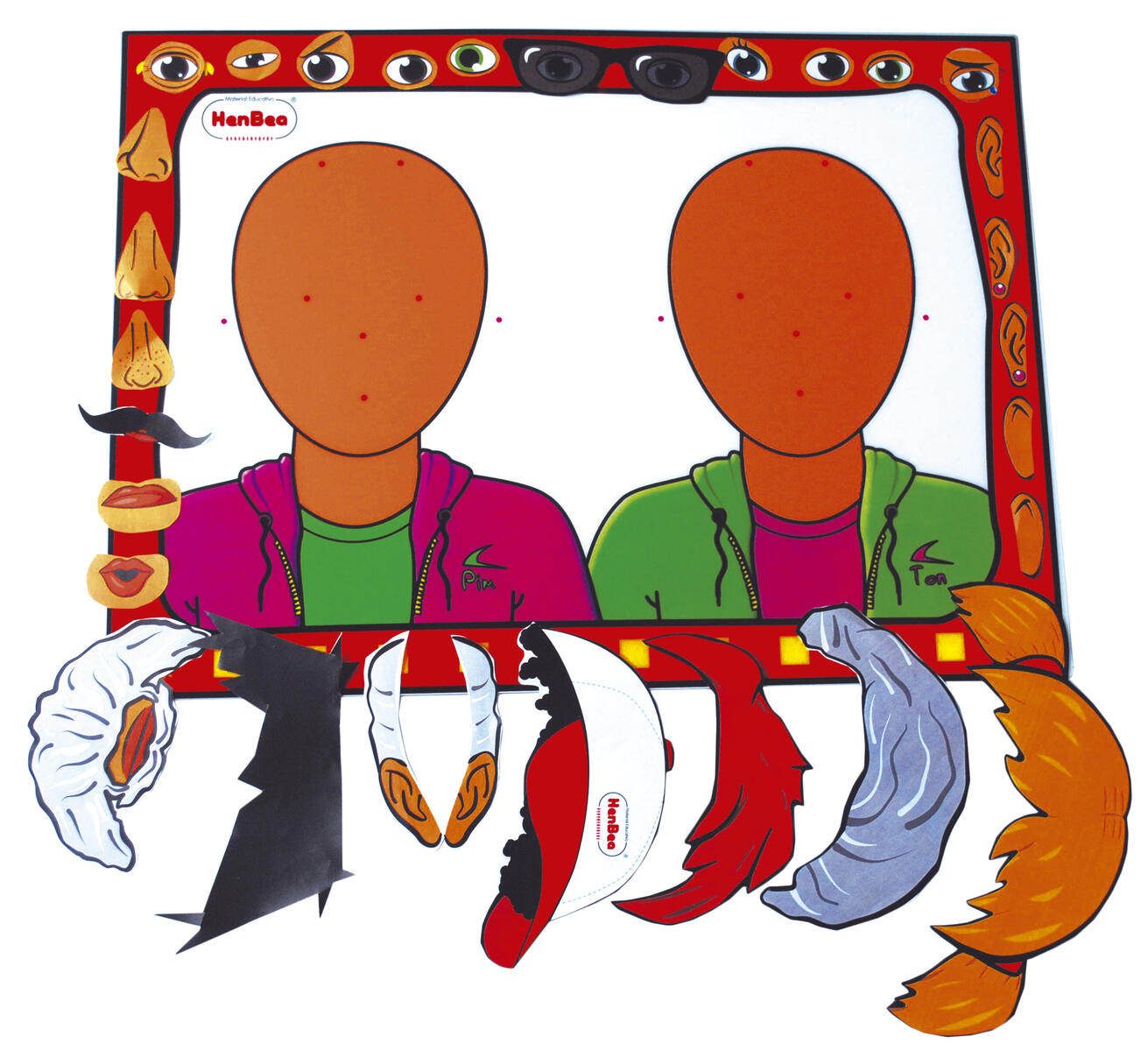 Tavla med ansiktsuttryck - Lekolar