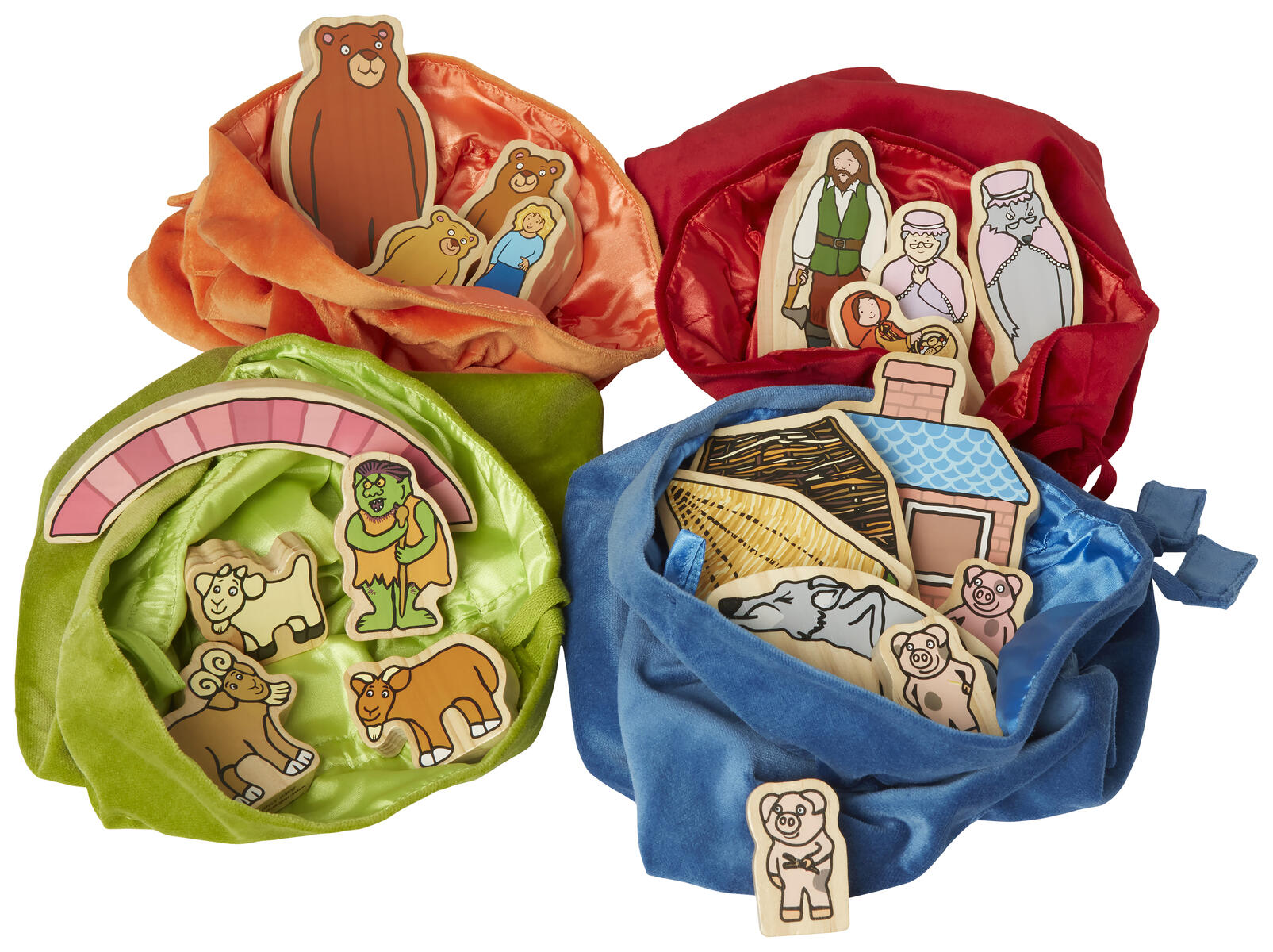 Sagopåsar med fyra klassiska sagor - Lekolar