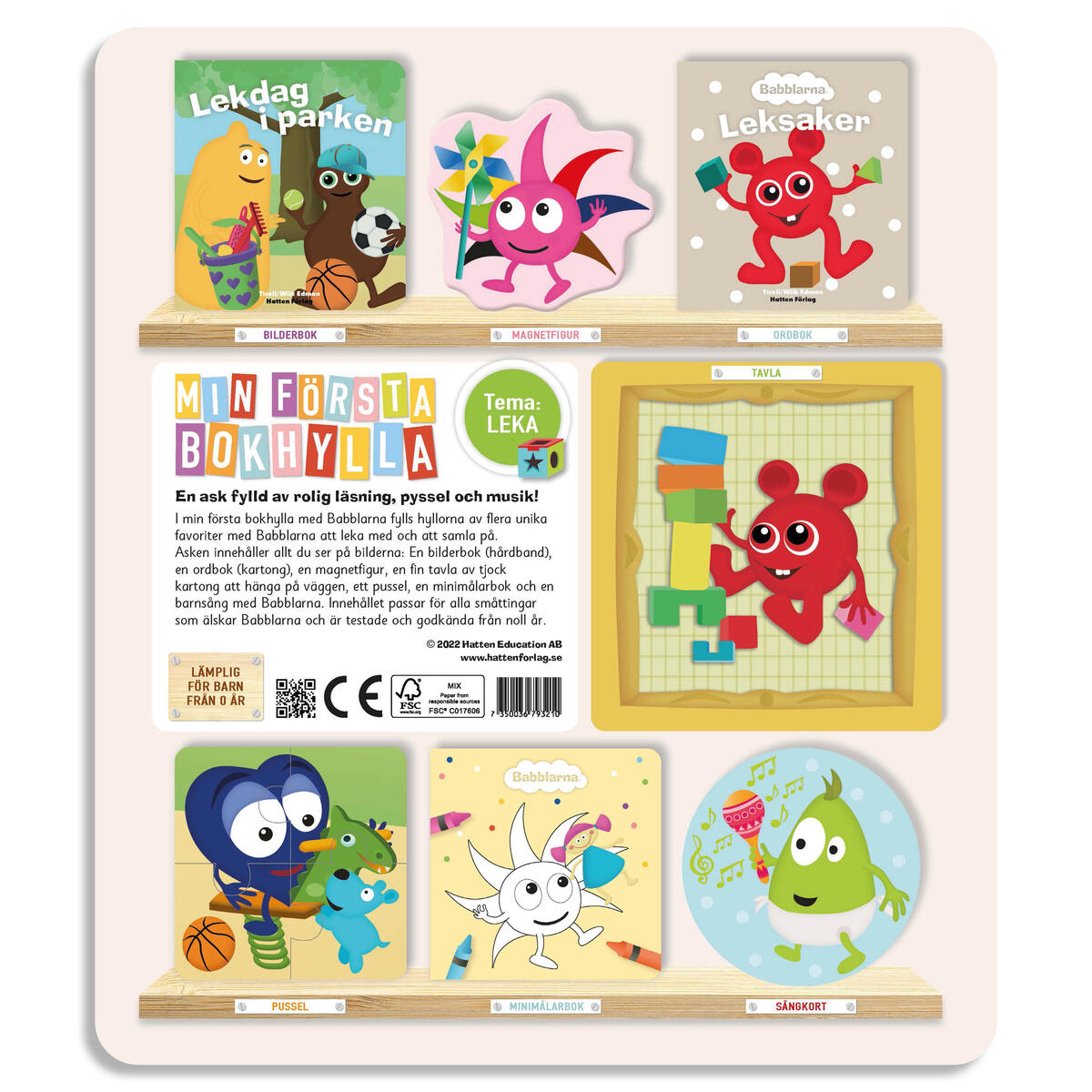 Babblarna Min första bokhylla LEKA - Lekolar