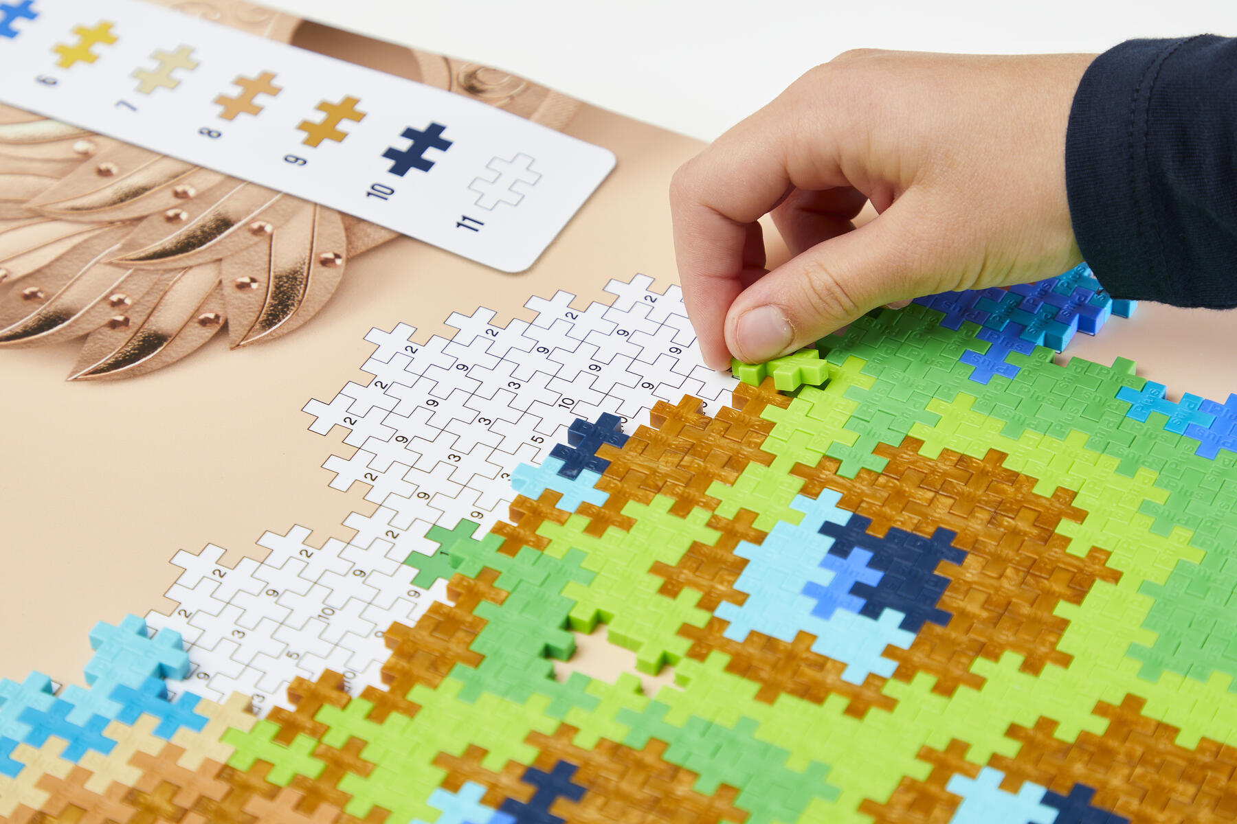 PLUS-PLUS Puzzle by numbers Påfågel - Lekolar