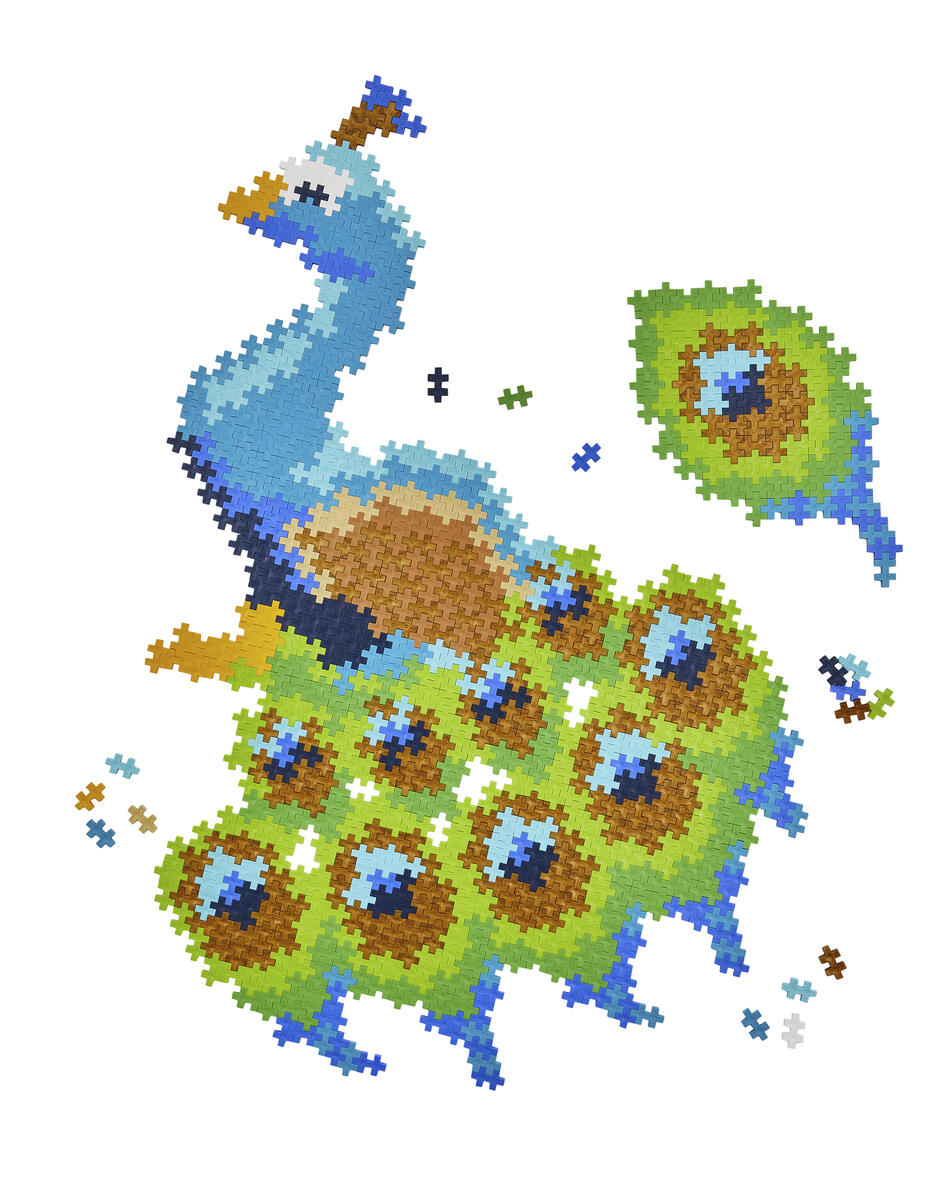 PLUS-PLUS Puzzle by numbers Påfågel - Lekolar