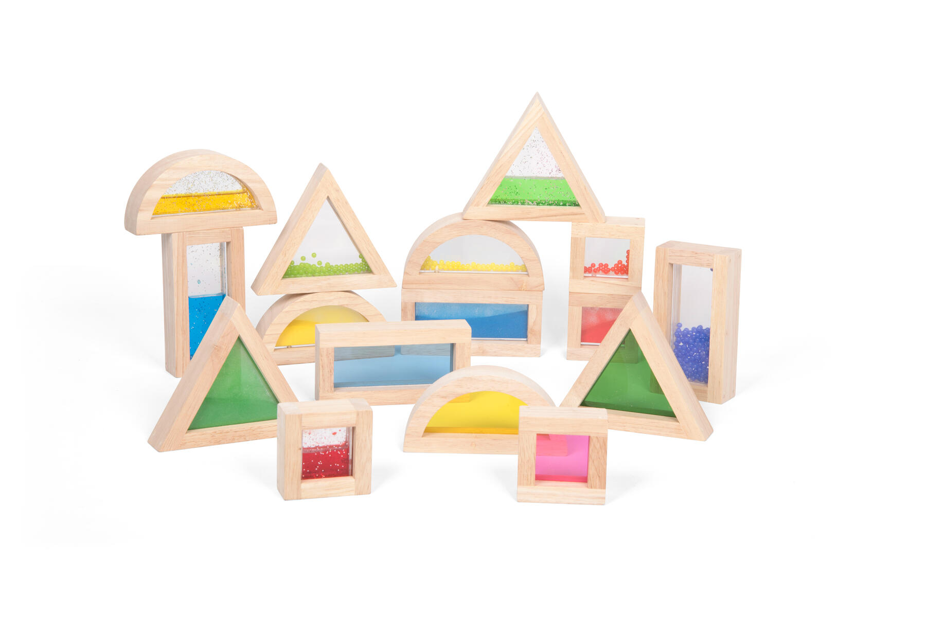 Sensoriska byggklossar, 16 delar - Lekolar