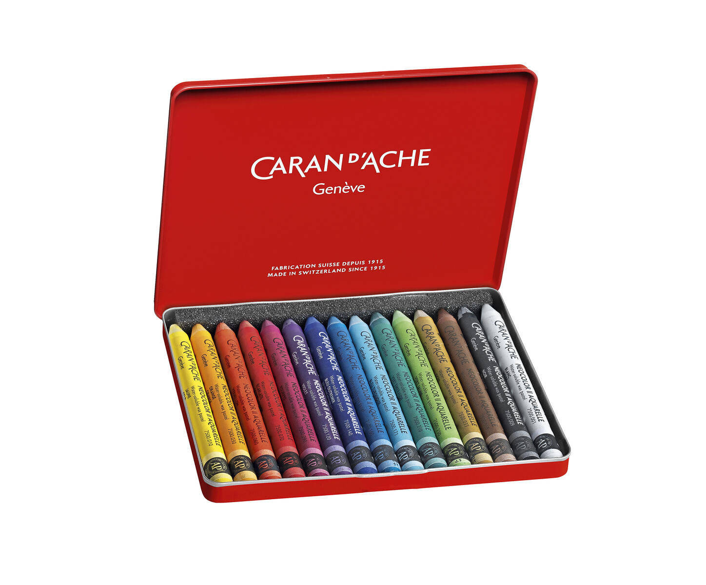 Akvarellkrita Caran d'Ache NEOCOLOR II, 15-pack - Lekolar