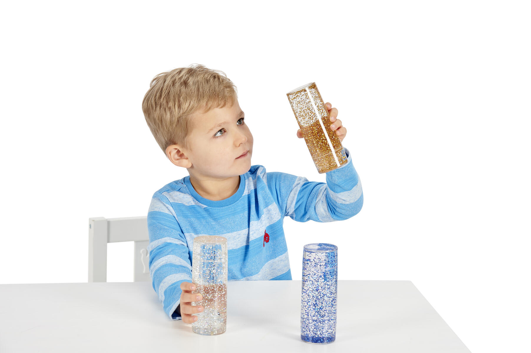 Sensoriska glittercylindrar 3-pack - Lekolar